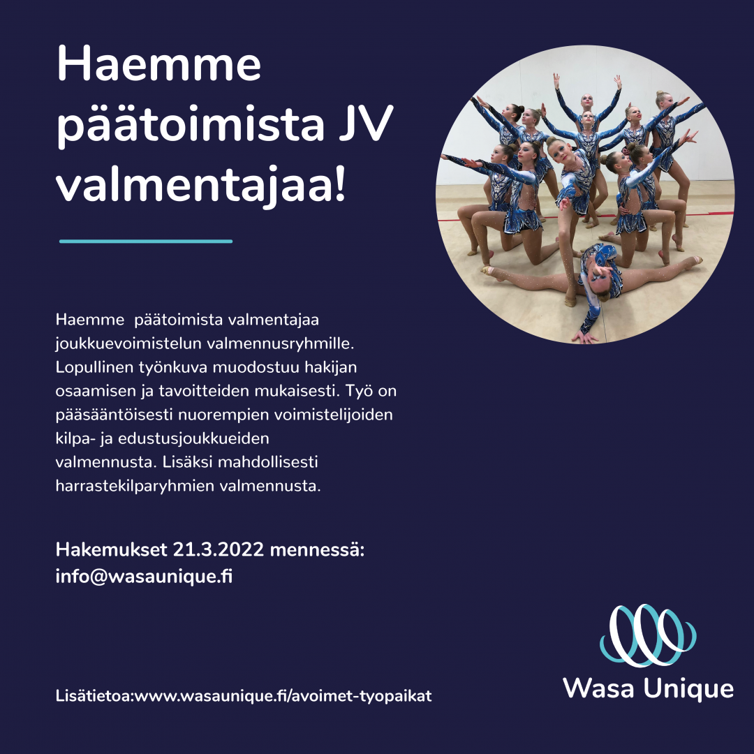 Wasa Unique etsii päätoimista valmentajaa - Suomen Voimisteluliitto